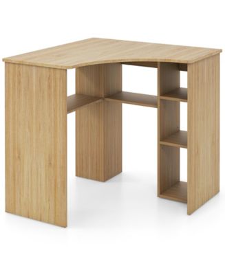 GOUUN Corner Computer Desk Triangle Home Office Desk with Adjustable ...