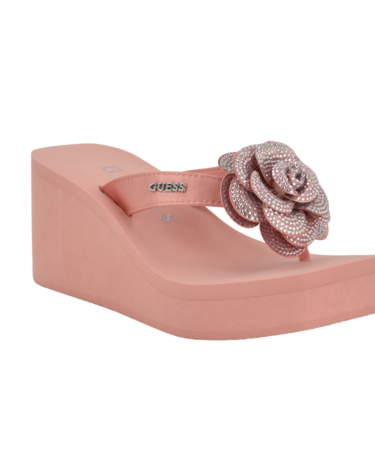 Click here for Guess Womens Damani Rhinestone Flower Eva Platform... prices