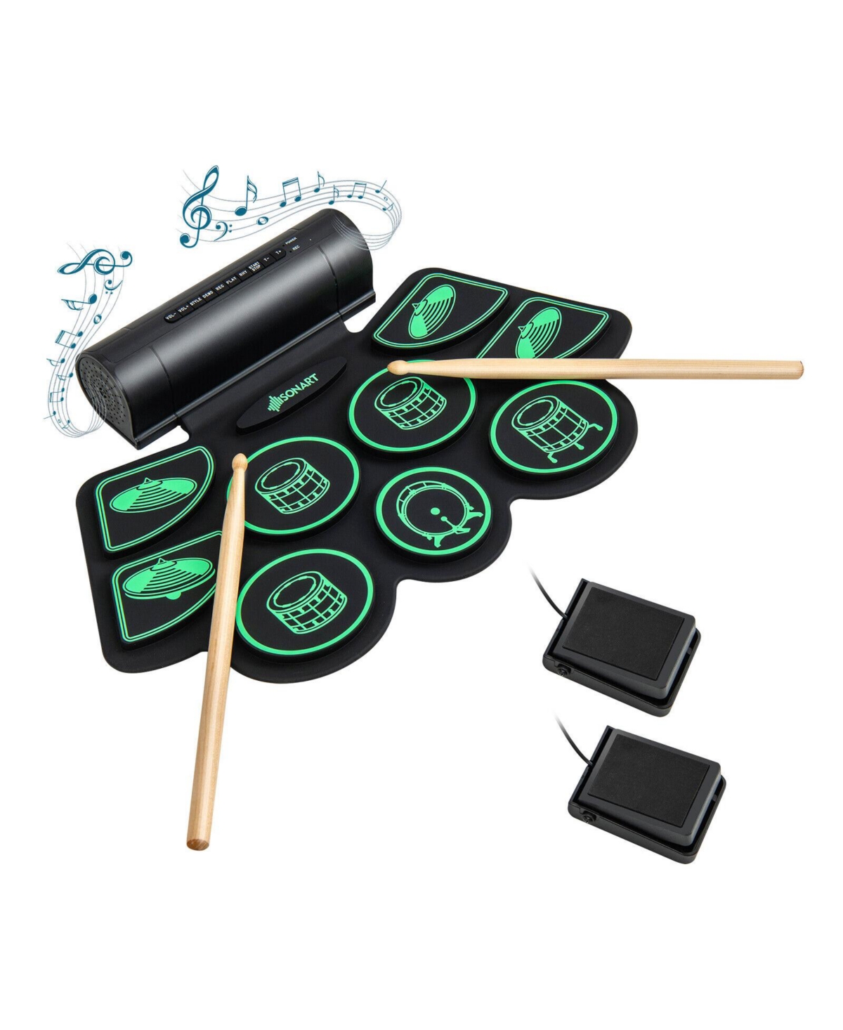 Click here for Sugift Electronic Drum Set with 2 Build-in Stereo... prices