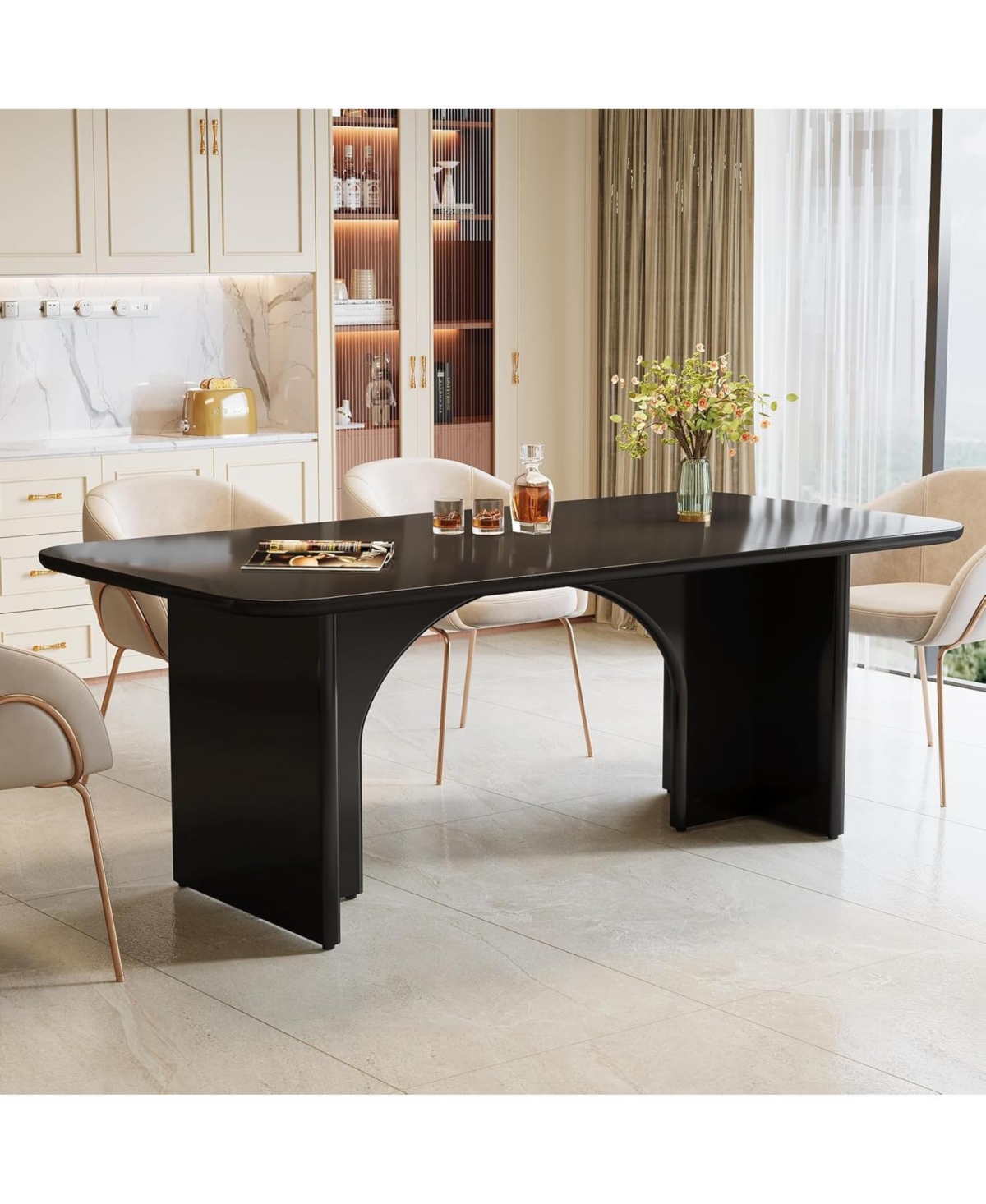 Click here for Tribesigns Modern Dining Table for 4-6 People  62.... prices