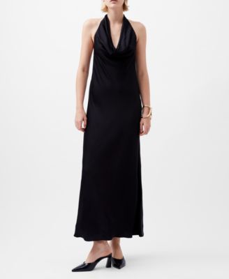 French Connection Women's Ennis Satin Halter Maxi Dress - Macy's