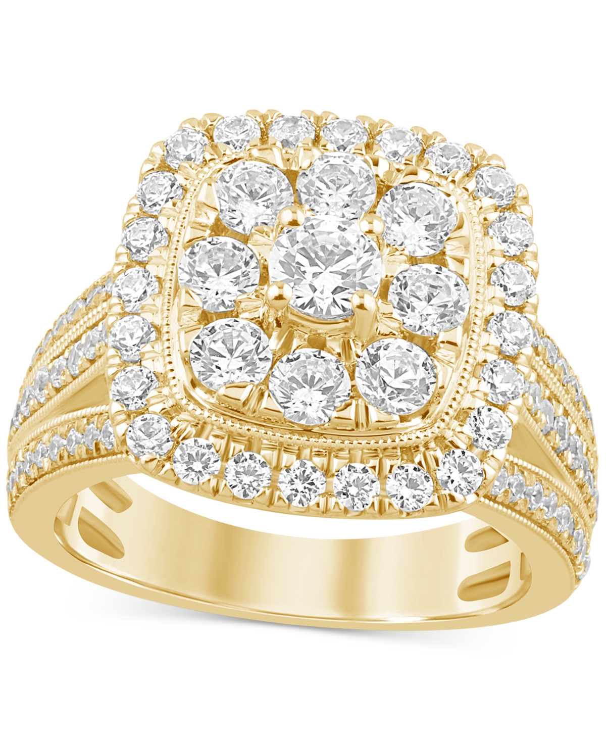Click here for Diamond Cluster Engagement Ring (2 ct. t.w.) in 14... prices
