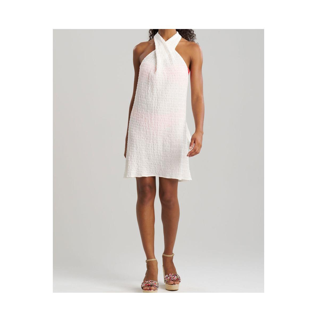 Click here for Natori Womens Waves Mini Halter Dress - White prices