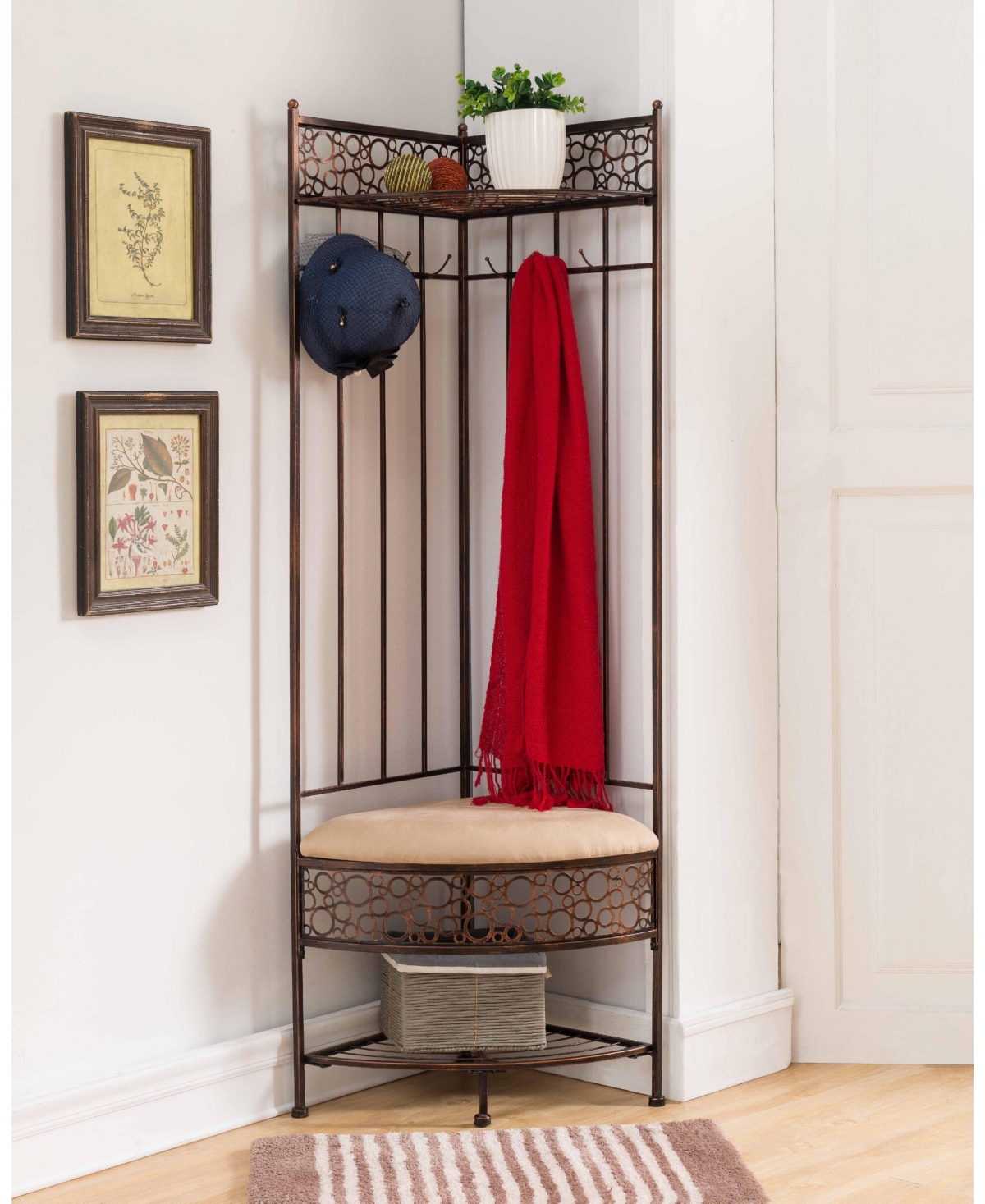 Click here for Kings Brand Furniture Salini 6-Hook Hall Tree Stor... prices
