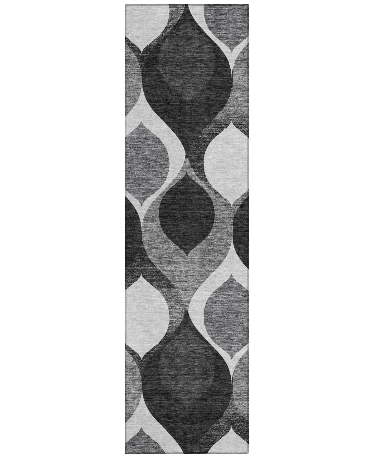 Addison Chantille Machine Washable ACN749 23x76 Runner Area Rug - Black