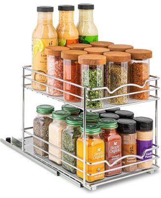 Florida Brands Pull Out Cabinet Organizer for Spices, Cans 2 Tier - 8.5 ...