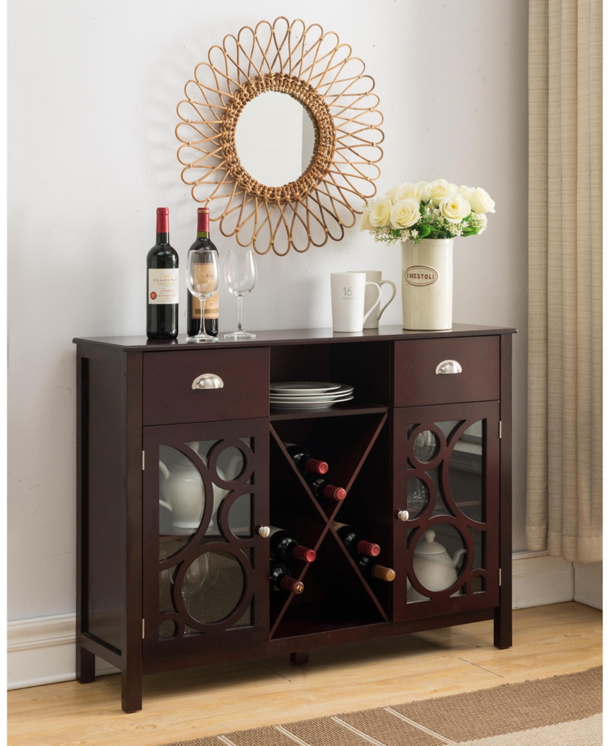 Click here for Kings Brand Furniture Jamestown Wood Buffet Server... prices