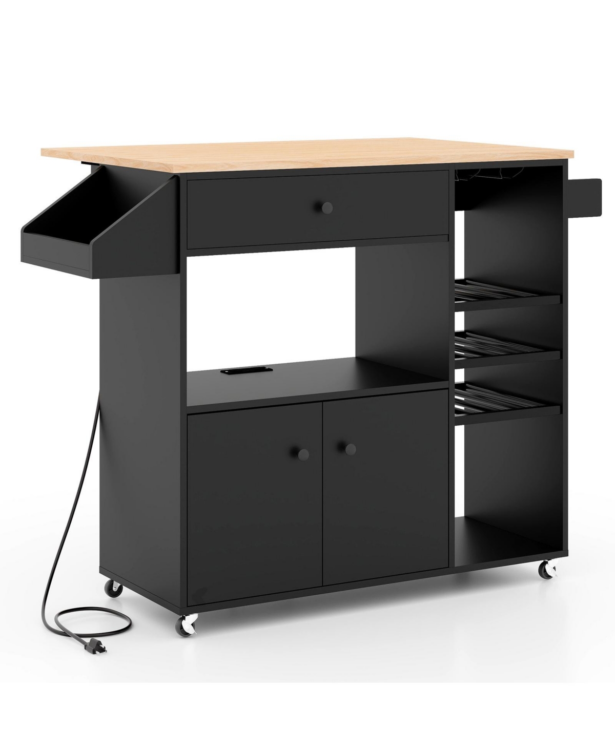 Click here for Gouun Drop Leaf Mobile Kitchen Island Cart with Po... prices