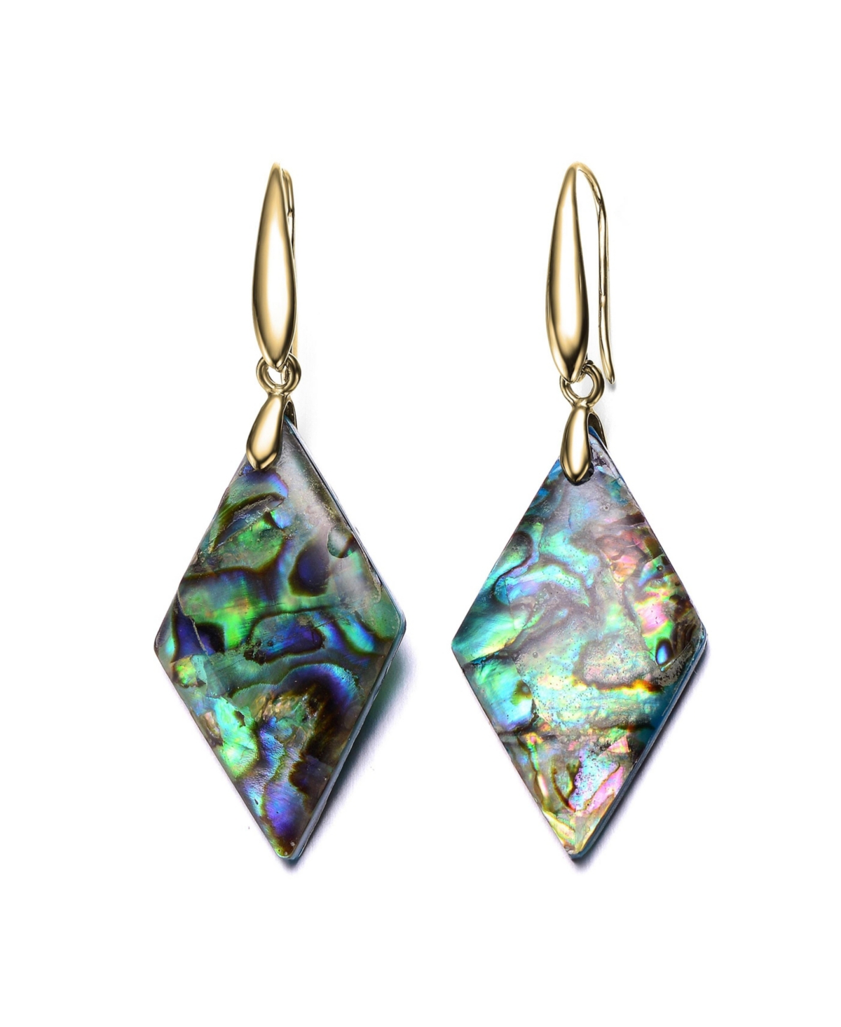 Click here for Genevive Sterling Silver 14K Gold Plated Abalone K... prices