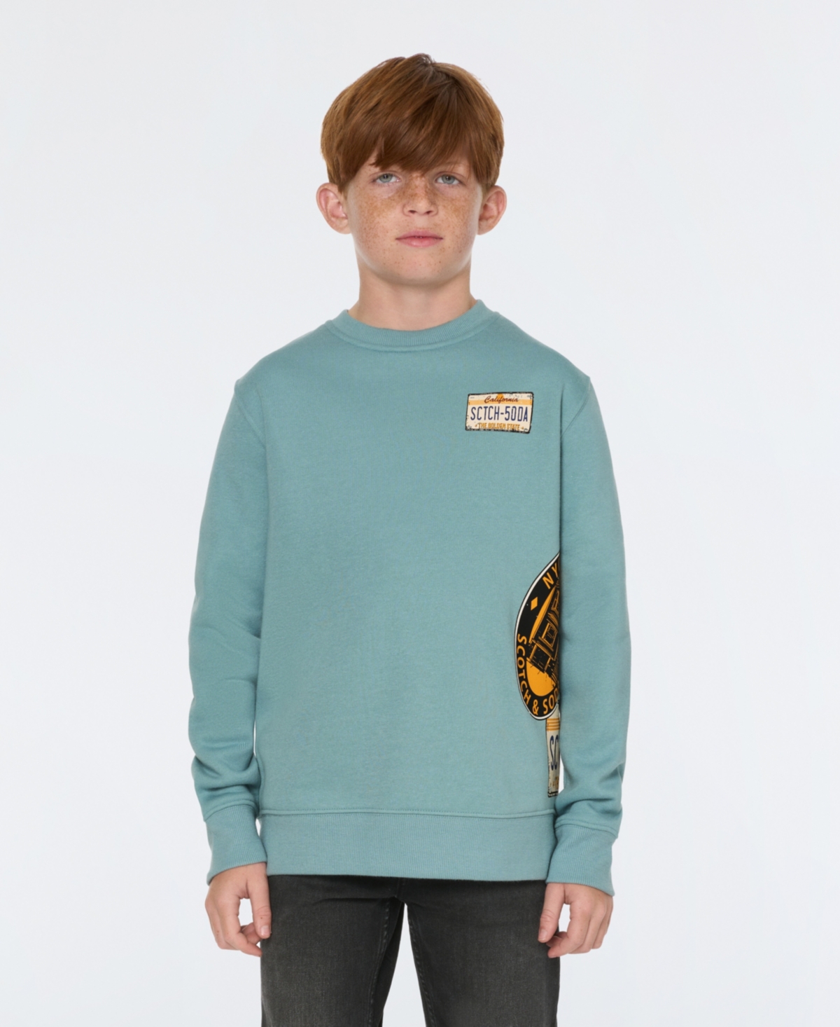 Click here for Scotch & Soda Big Boys Graphic Fleece Crew Shirt -... prices