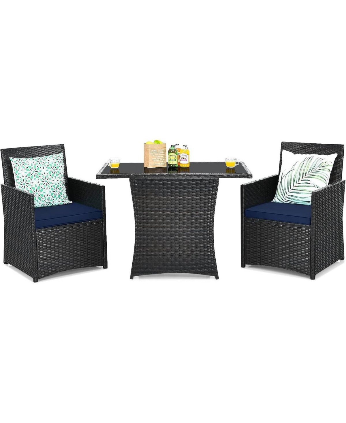 Click here for Slickblue 3-Piece Patio Dining Set with Pe Rattan... prices