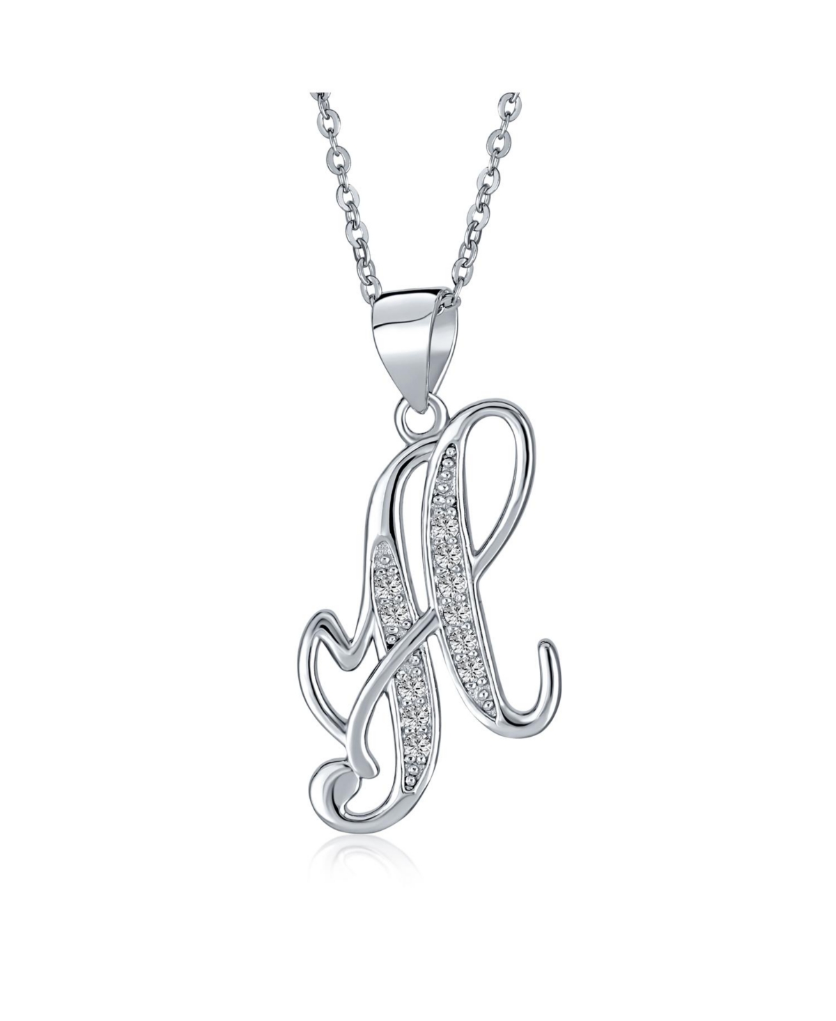 Click here for Bling Jewelry Script Alphabet Initial Pendant Neck... prices