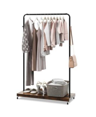 Slickblue Industrial Style Heavy Duty Metal Pipe Clothes Garment Rack ...