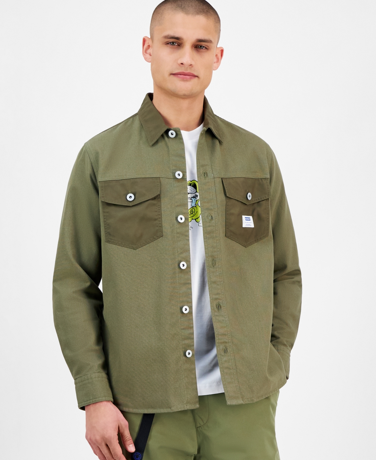 Click here for Hugo by Hugo Boss Mens Ebrido Relaxed Fit Long Sle... prices