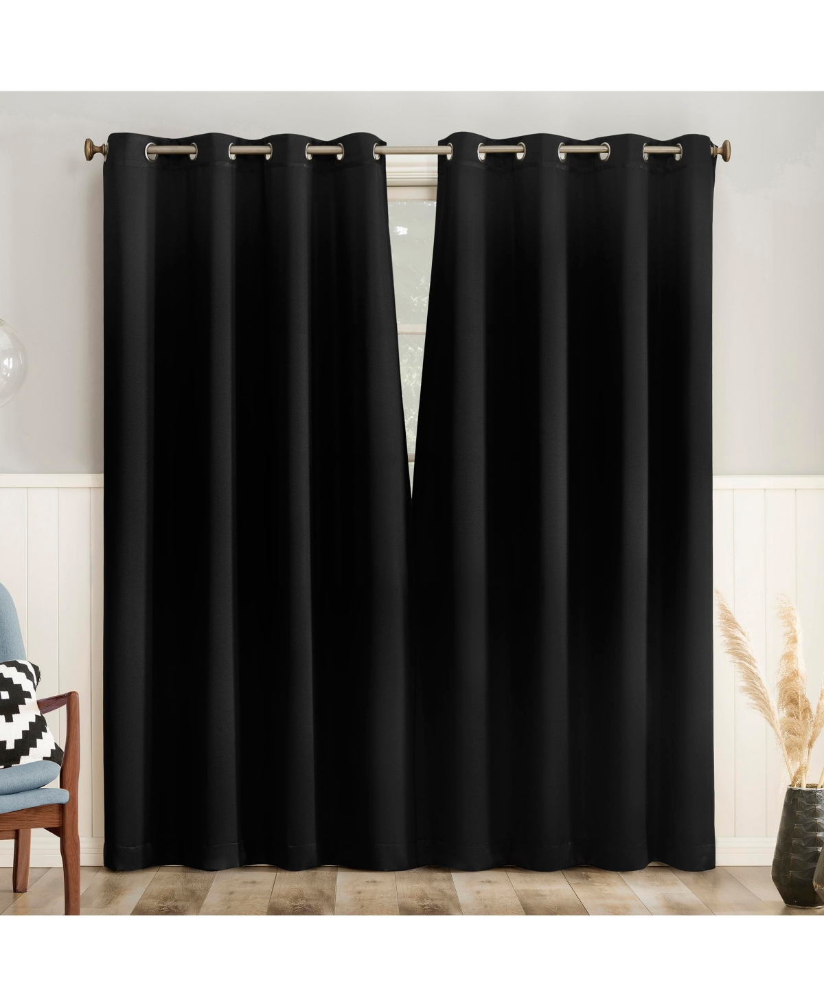 Click here for Brandon Magnetic Closure Room Darkening Grommet Cu... prices