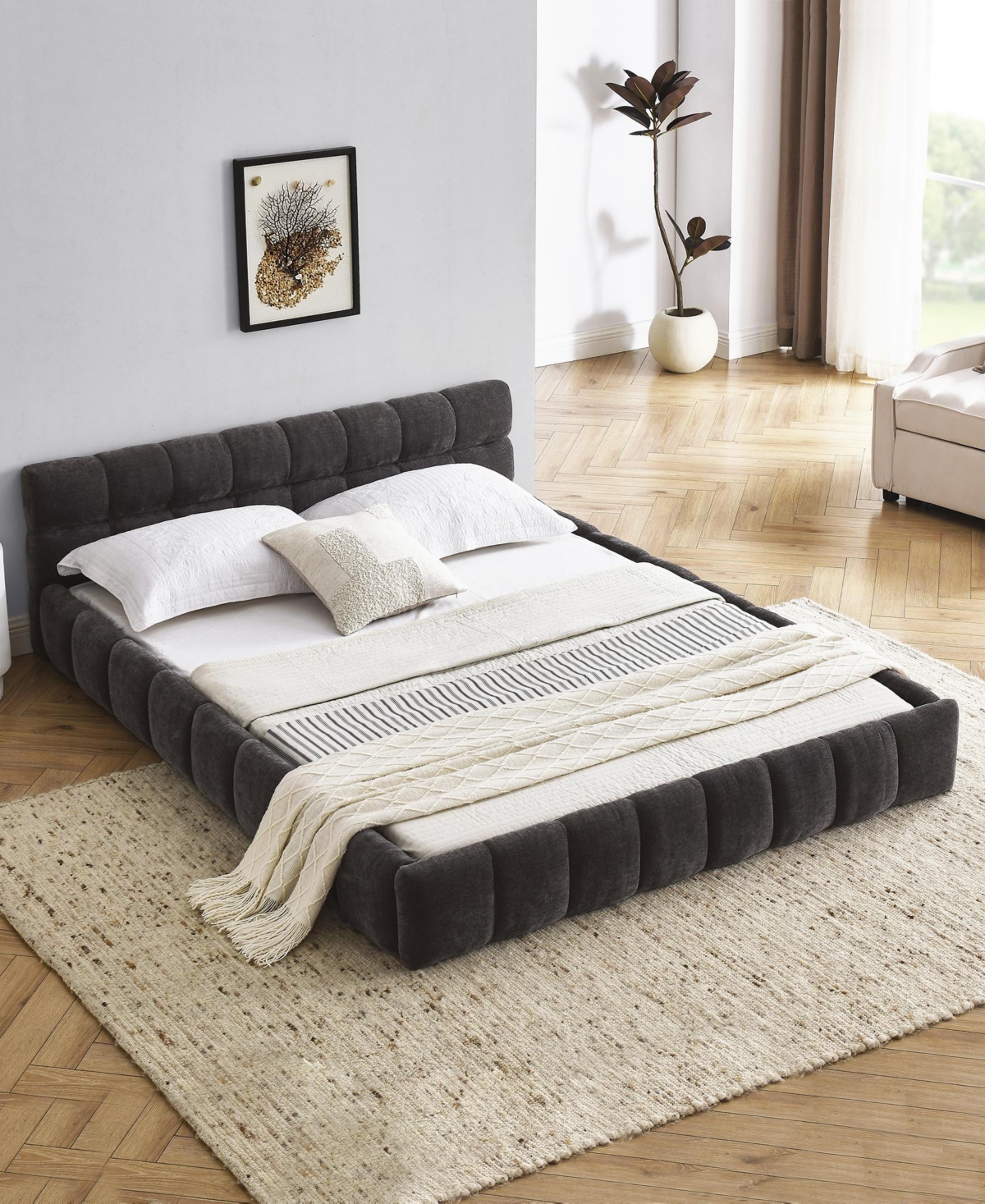 Click here for Dyhome Full Bed Frame with Led Lights and 4 Storag... prices