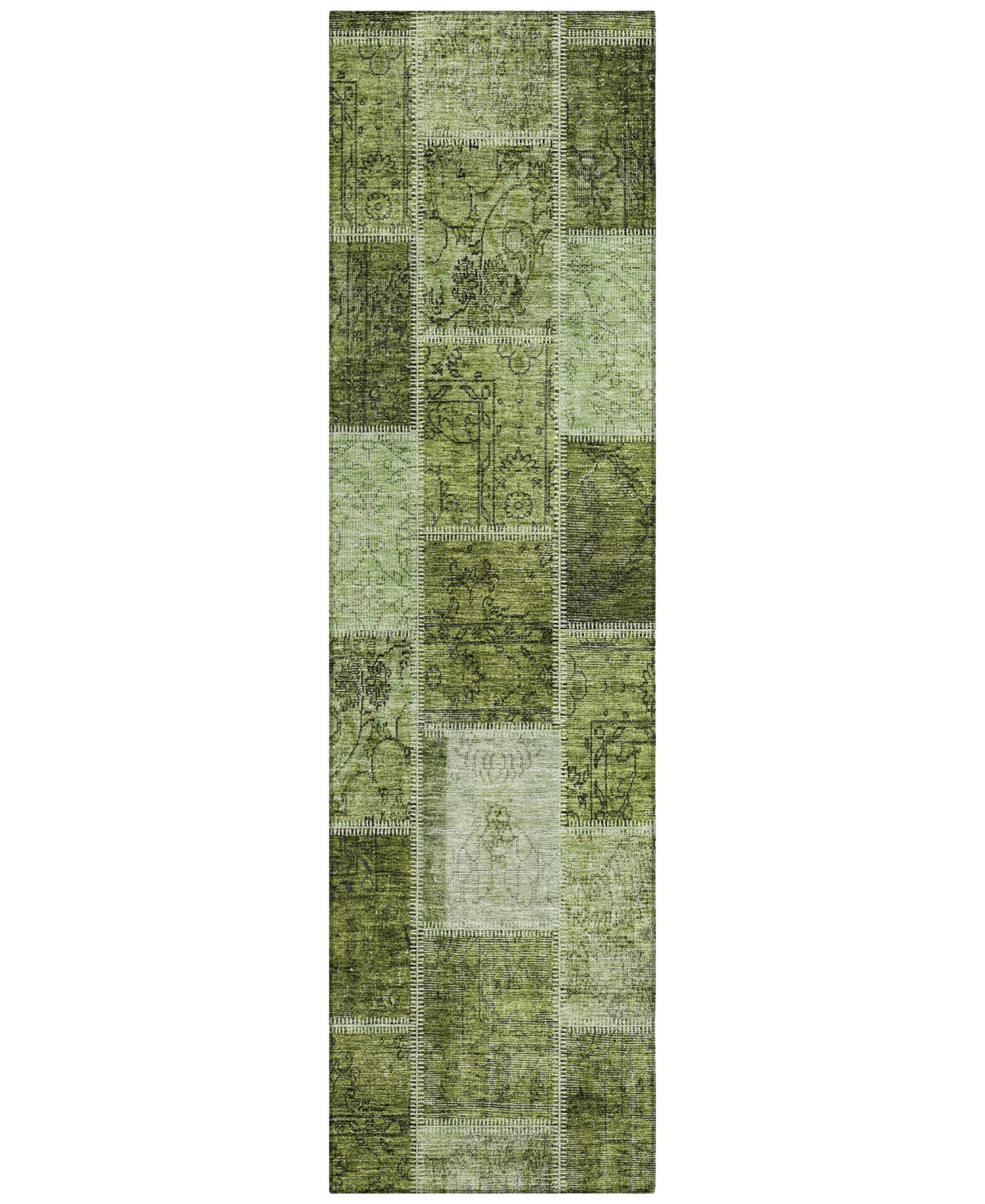 Addison Chantille Machine Washable ACN772 23x76 Runner Area Rug - Olive