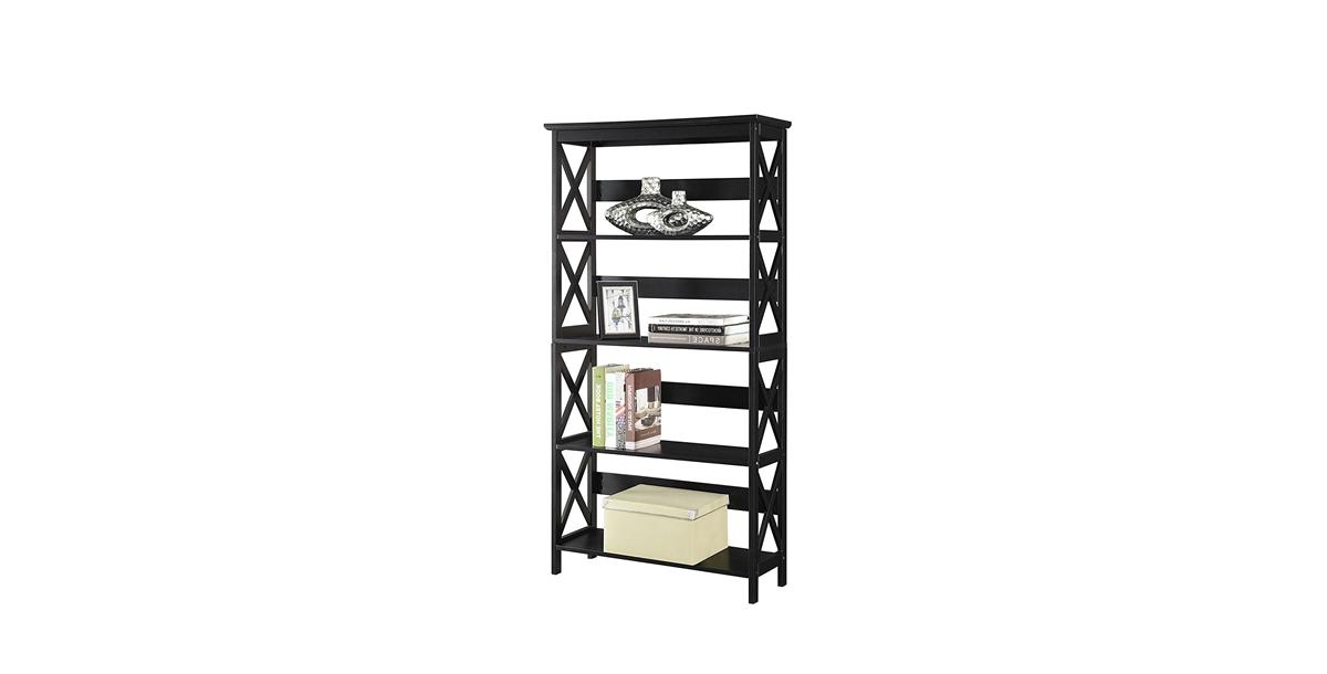 Click here for Tall 5-Tier Bookcase – Adjustable Shelf Sto... prices