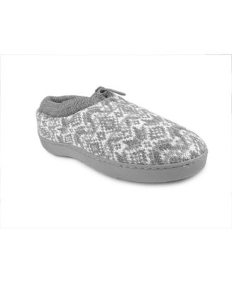 Heat Holders Women's Emma Fair Isle Knit Drawstring Slippers - Macy's