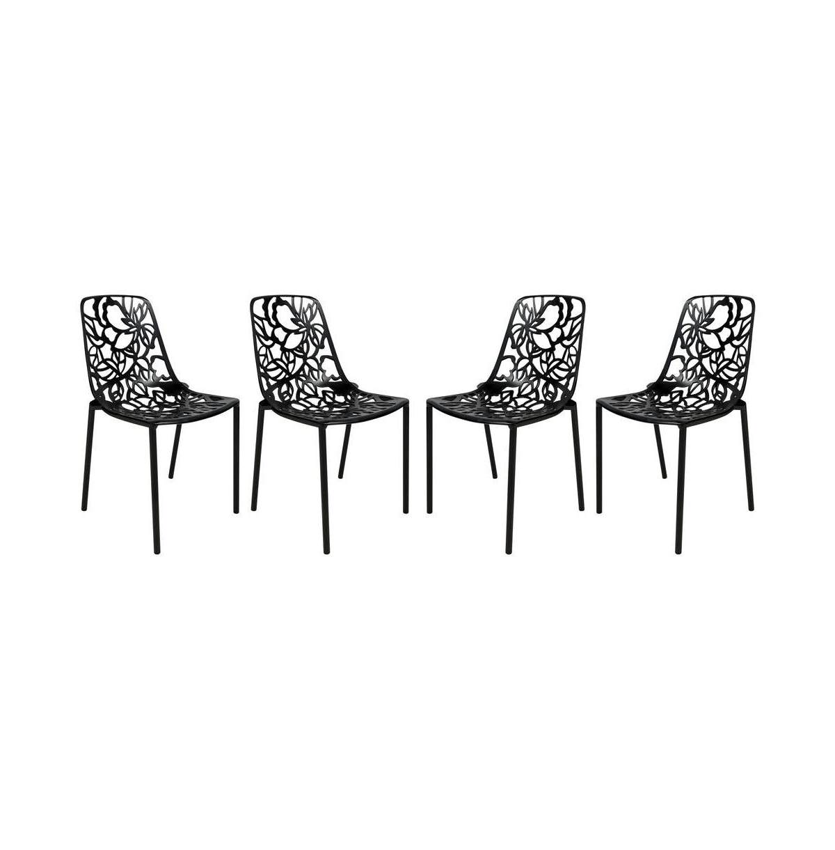 Click here for LeisureMod Modern Devon Aluminum Chair  Set of 4 -... prices