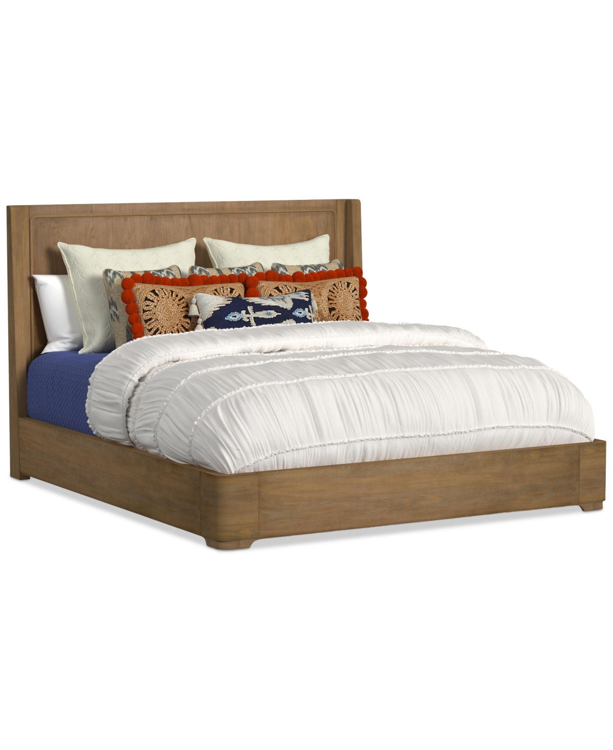 Click here for Nordic Queen Panel Bed - Brown prices