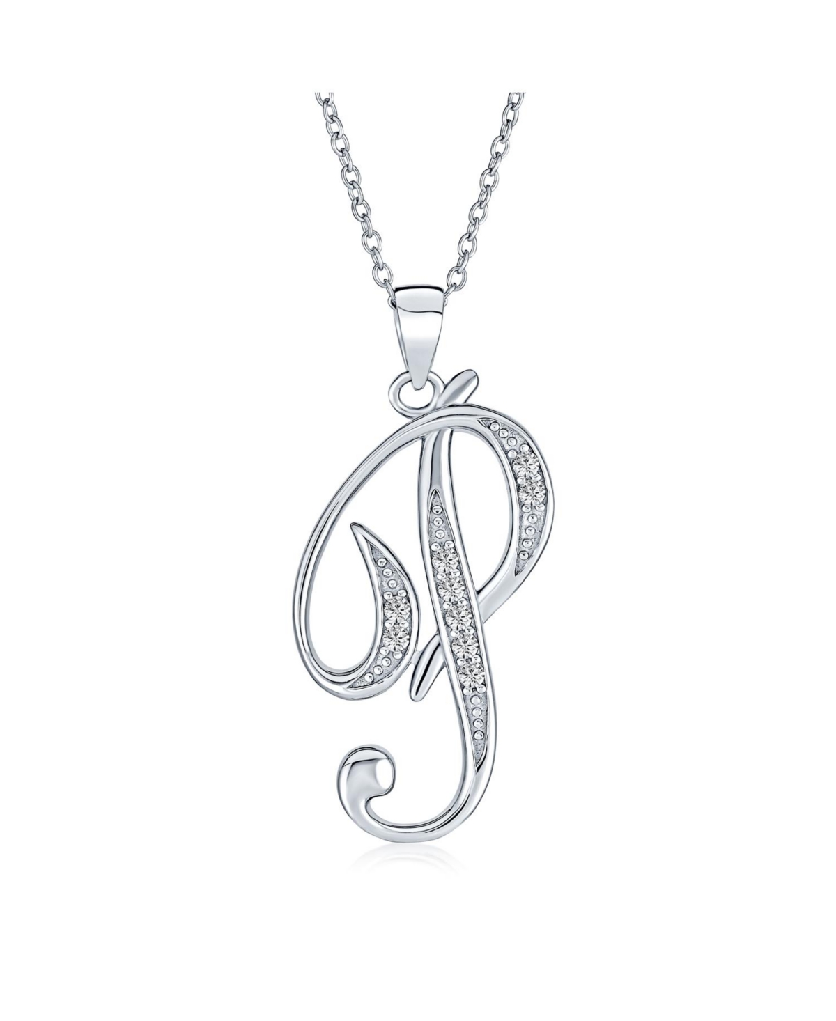 Click here for Bling Jewelry Script Alphabet Initial Pendant Neck... prices