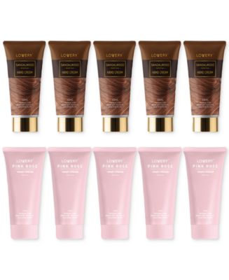 Lovery 10-Pc. Mini Sandalwood & Rose Scented Hand Creams Gift Set - Macy's