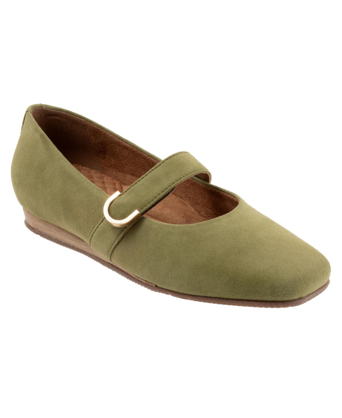 Click here for Softwalk Valdivia Flat - Olive suede prices