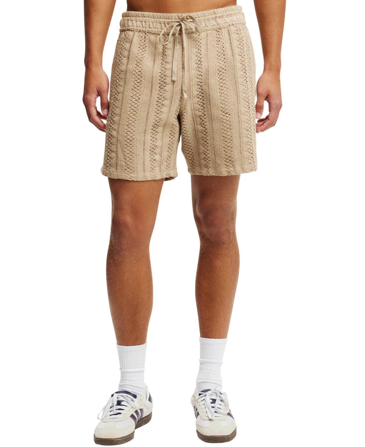 Click here for Cotton On Mens Easy Short - Taupe vertical braid prices