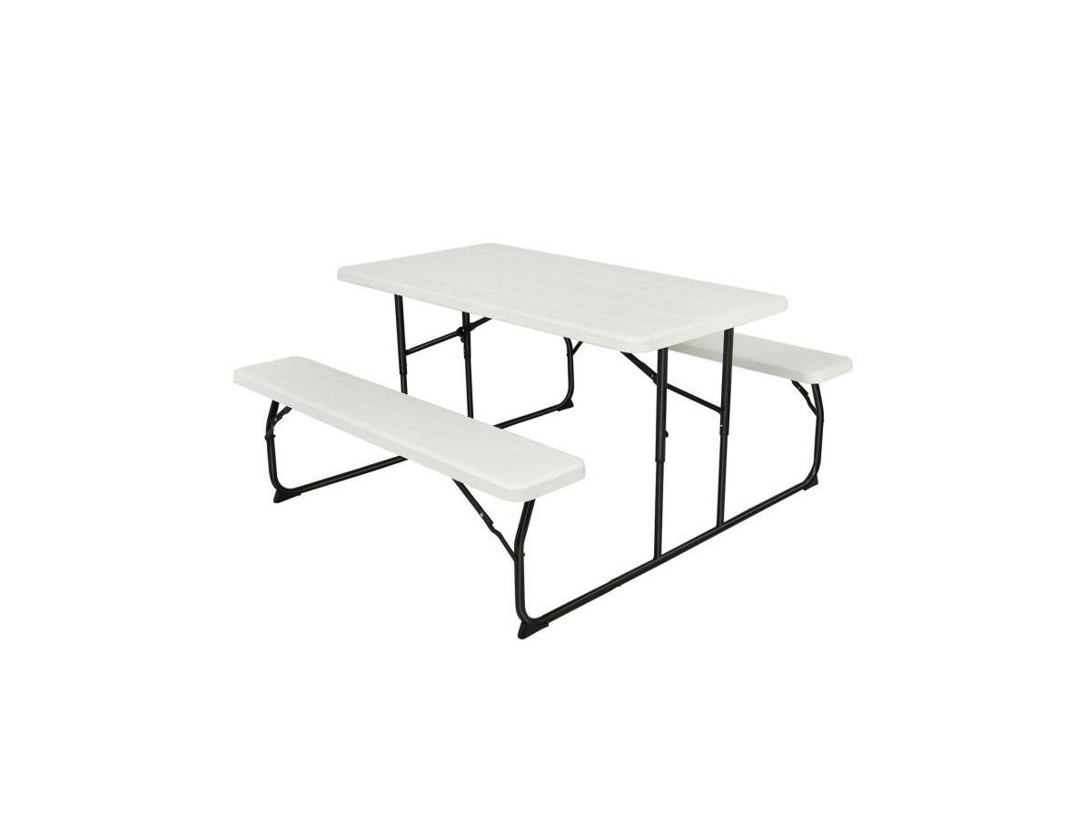 Click here for Slickblue Folding Picnic Table with 2 Benches for... prices