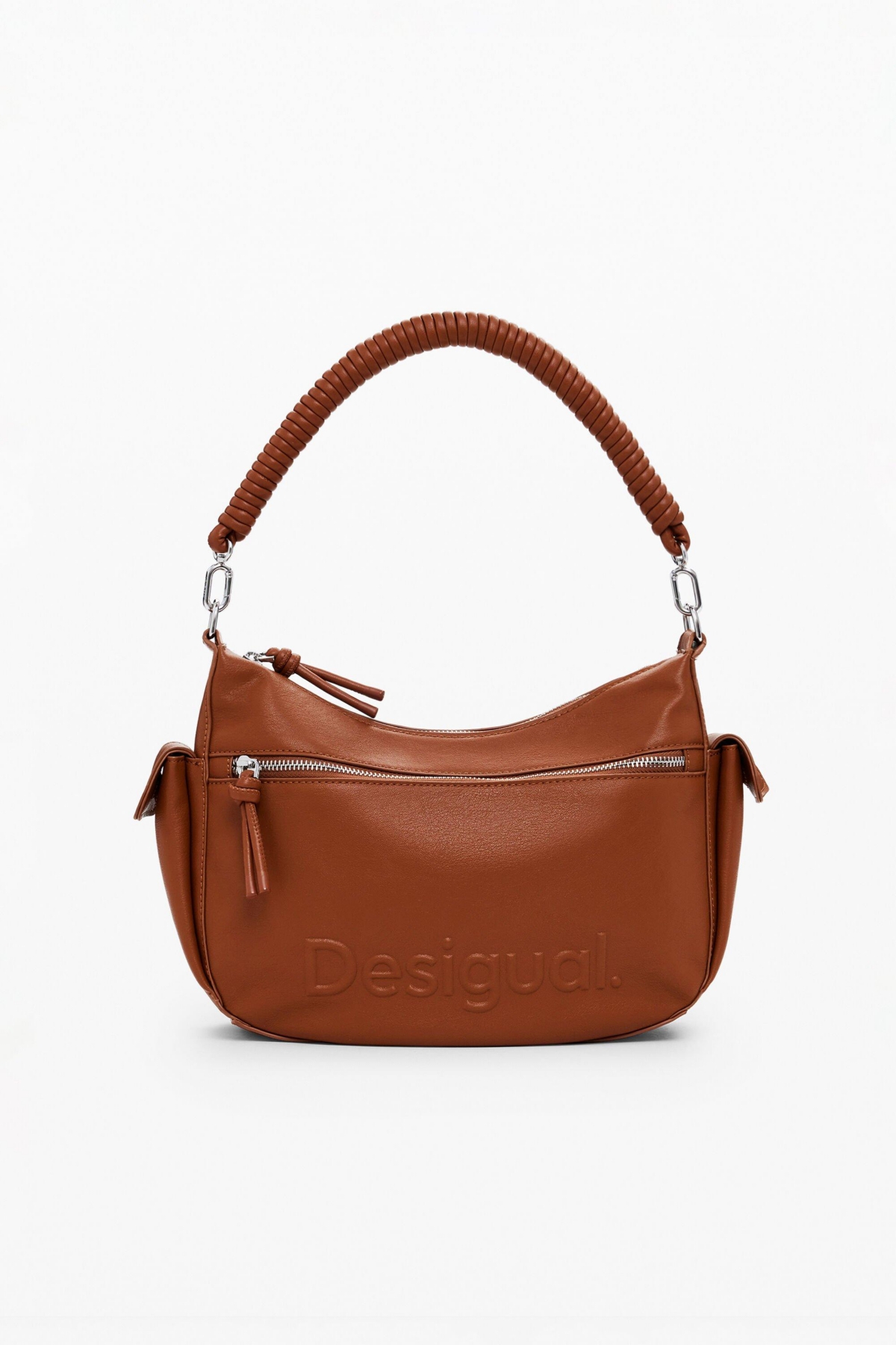 Click here for Desigual Womens Oval bag with 3D logo - Camel prices