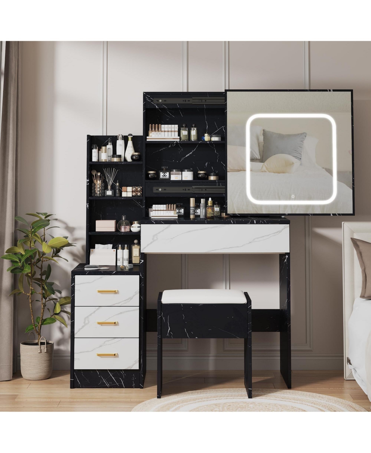 Click here for gaomon Bedroom Dresser with Electrical Outlet 4 Dr... prices