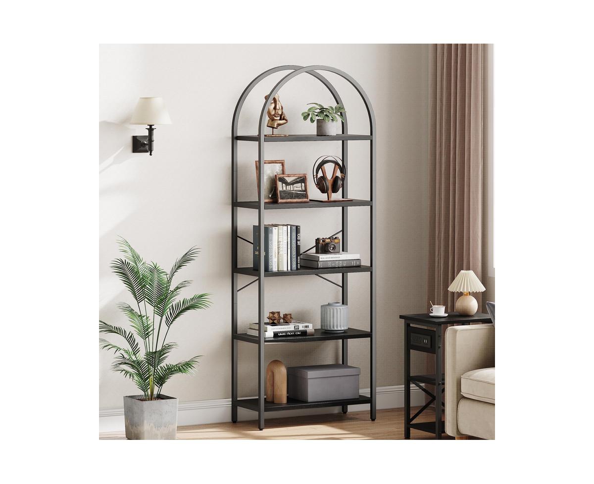 Click here for gaomon Bookshelf 5 Tier Bookcase Arched Display Ra... prices
