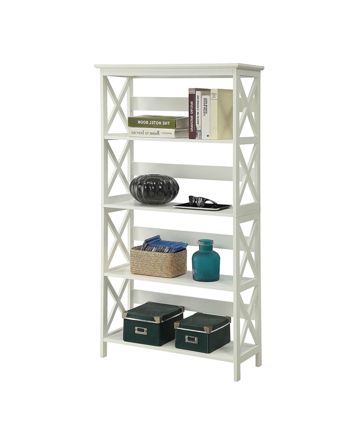 Click here for Tall 5-Tier Bookcase – Adjustable Shelf Sto... prices