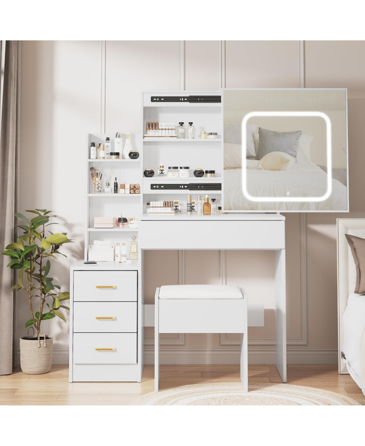 Click here for gaomon Bedroom Dresser with Electrical Outlet 4 Dr... prices