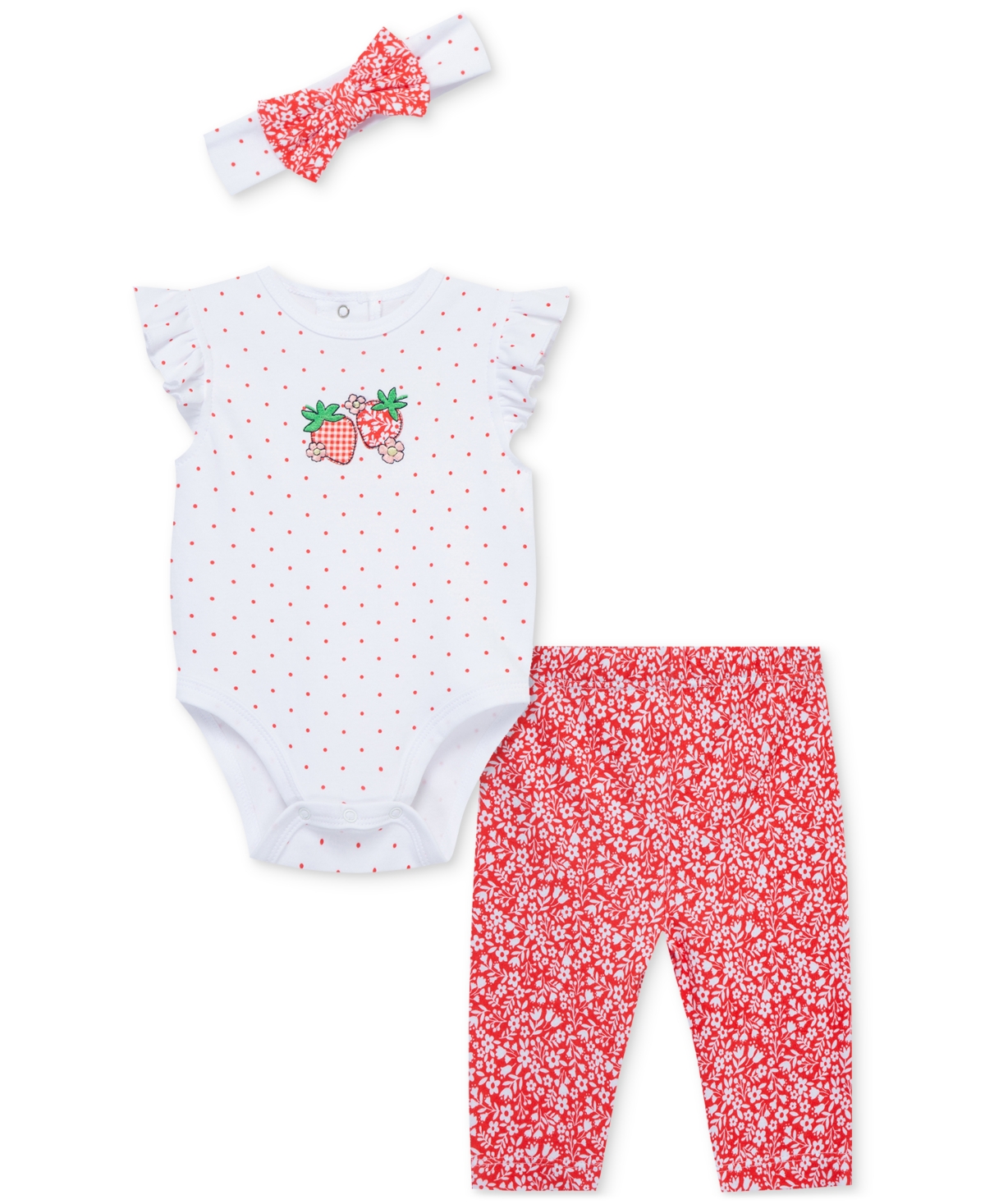 Click here for Little Me Baby Girls Cotton Strawberry Bodysuit  L... prices
