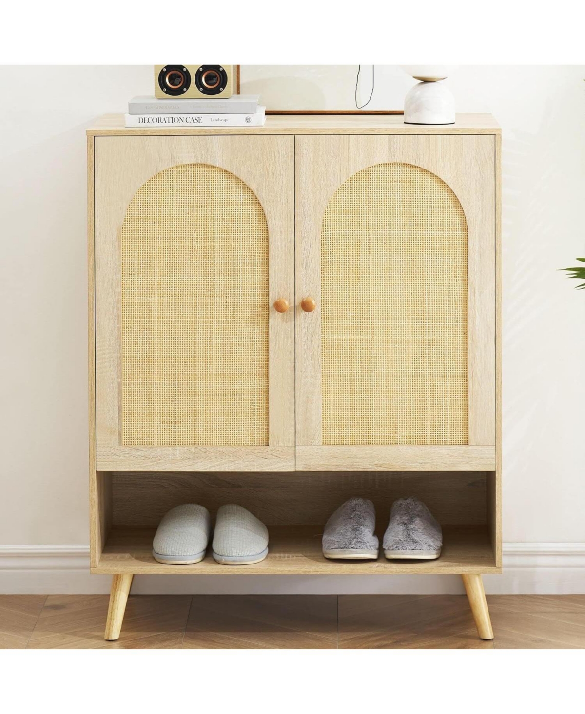 Click here for gaomon Rattan Shoe Storage Cabinet with 4 Flip Dra... prices