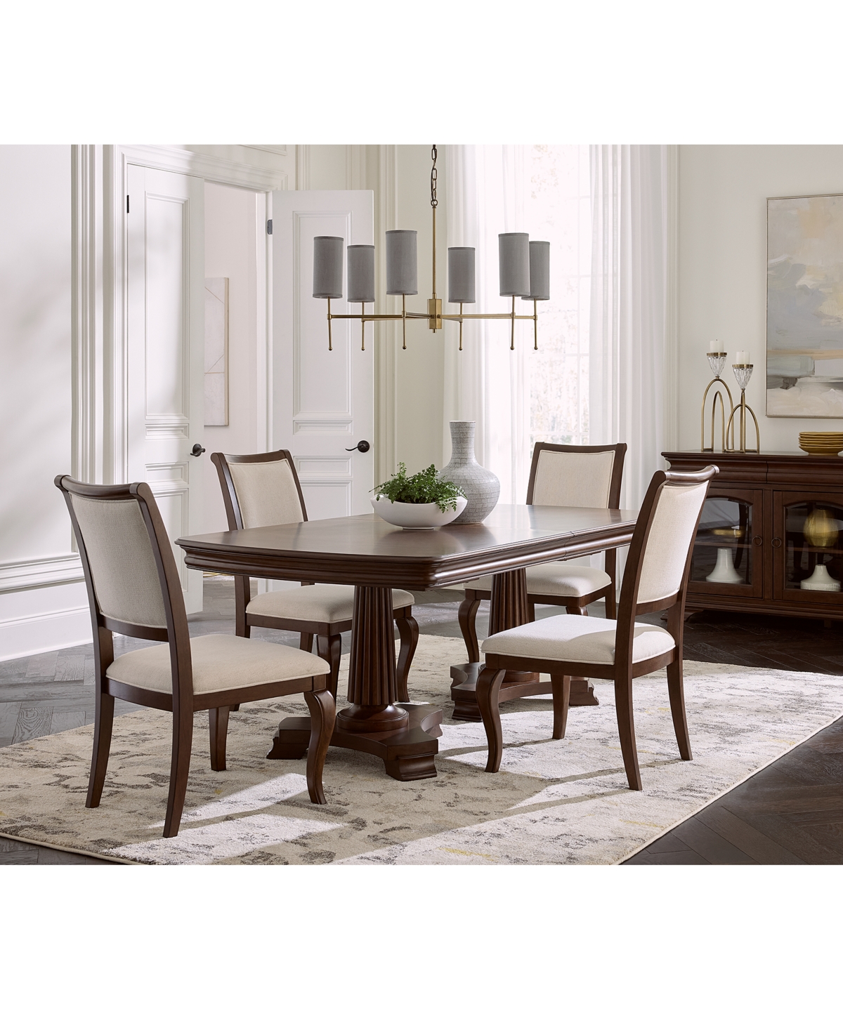 Click here for Nelman 5-Pc. Rectangular Dining Set (Table & 4 Sid... prices