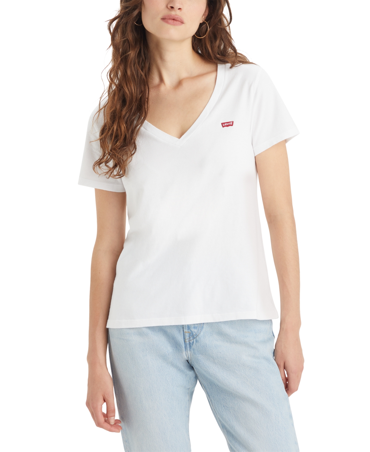 Click here for Levis Womens Perfect Cotton V-Neck Short-Sleeve T-... prices