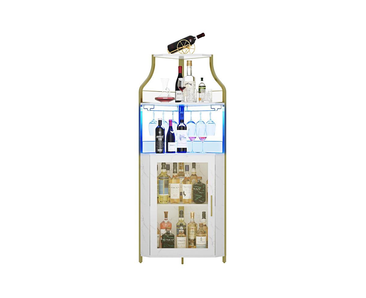 Click here for gaomon Corner Bar Cabinet with Led Lights  Industr... prices