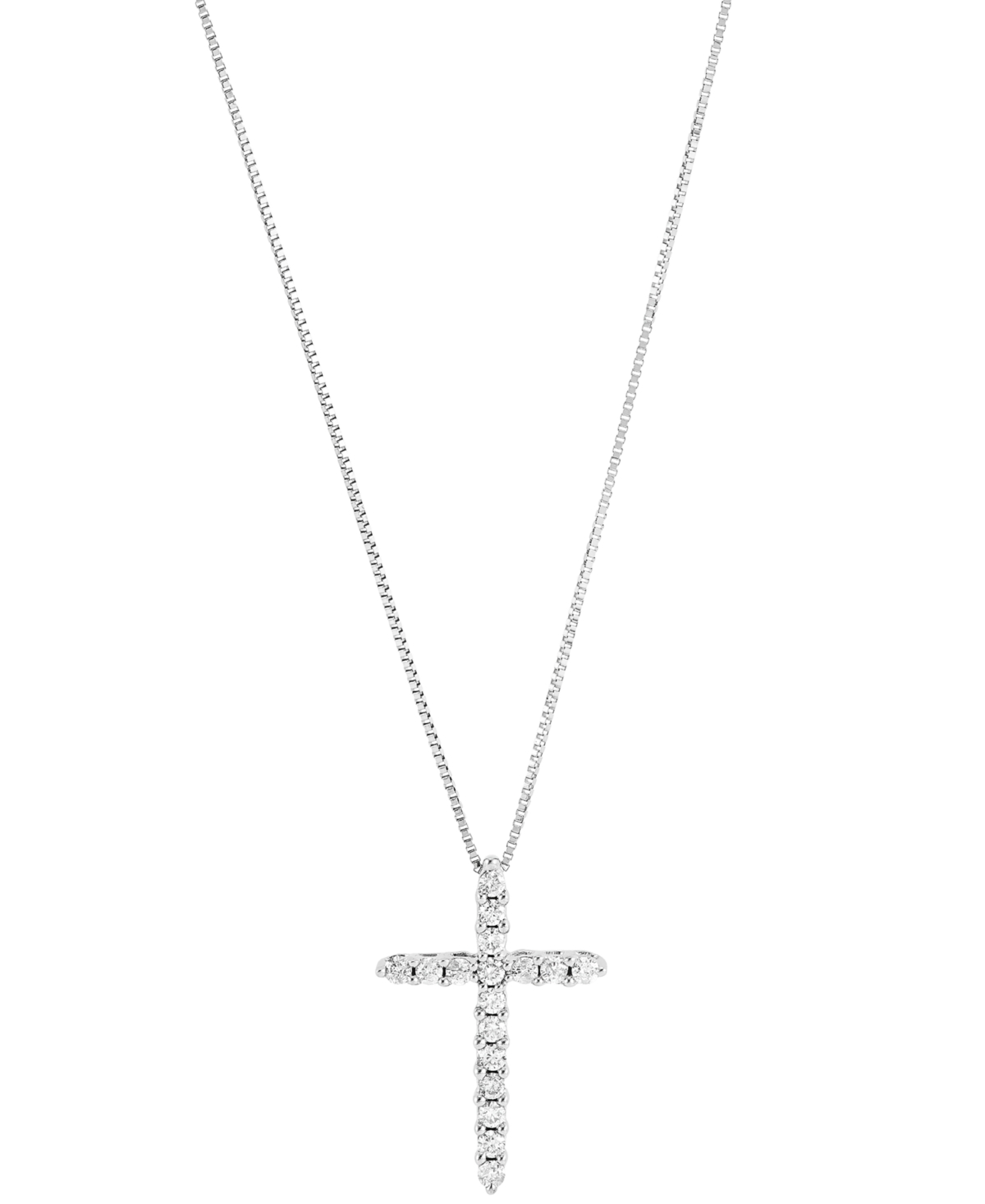 Click here for Macys Diamond Cross Pendant 18 Necklace (1/4 ct. t... prices