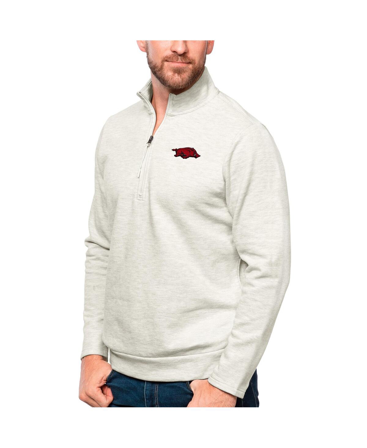 Click here for Antigua Mens Oatmeal Arkansas Razorbacks Gambit Qu... prices