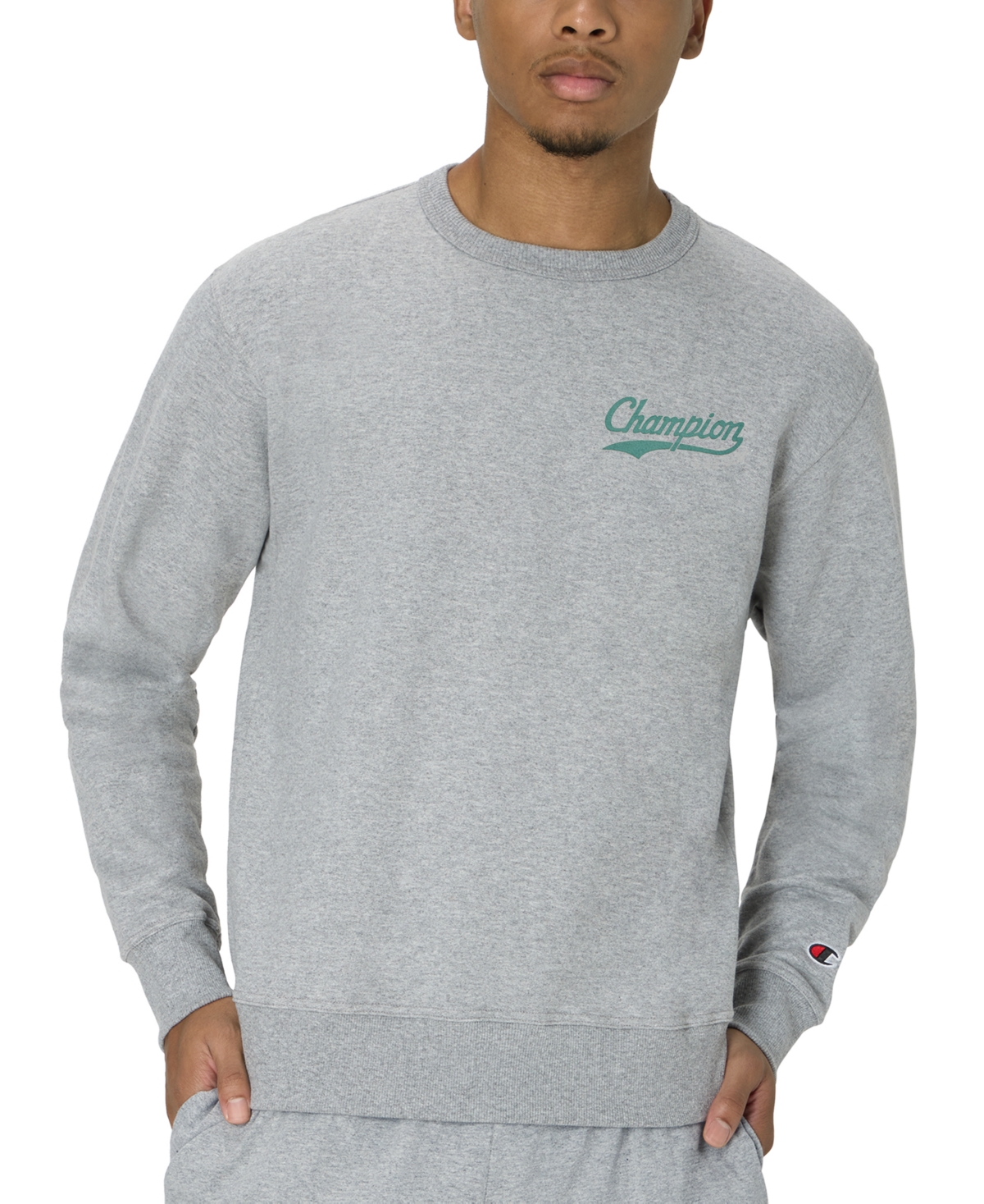 Click here for Champion Mens Powerblend Logo Sweatshirt - Oxford... prices