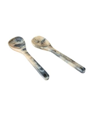 Godinger Lucente Resin Matte Limestone Salad Server Set - Macy's