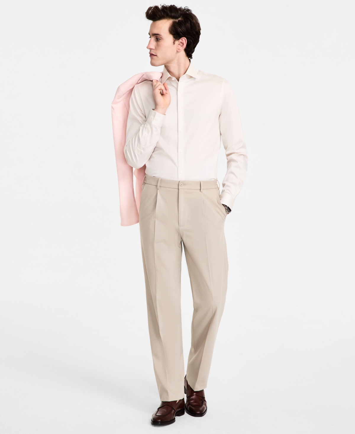 Click here for Tommy Hilfiger Mens Modern-Fit Dress Pants - Tan prices