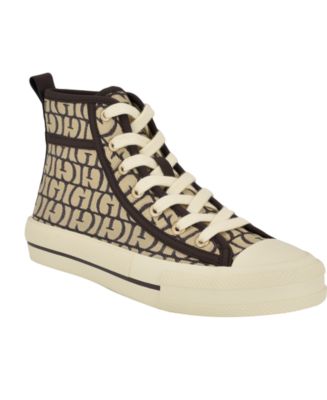 GUESS Women's Colyn High Top Logo Lace-Up Sneakers - Macy's
