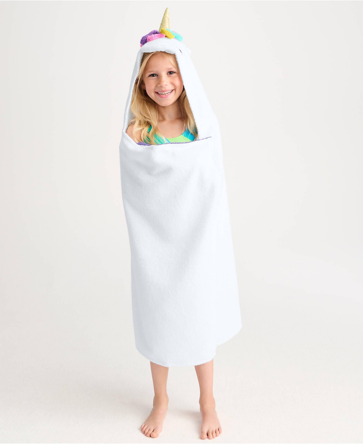 Click here for Lands End Kids Cotton Hooded Towel - Happy unicorn prices