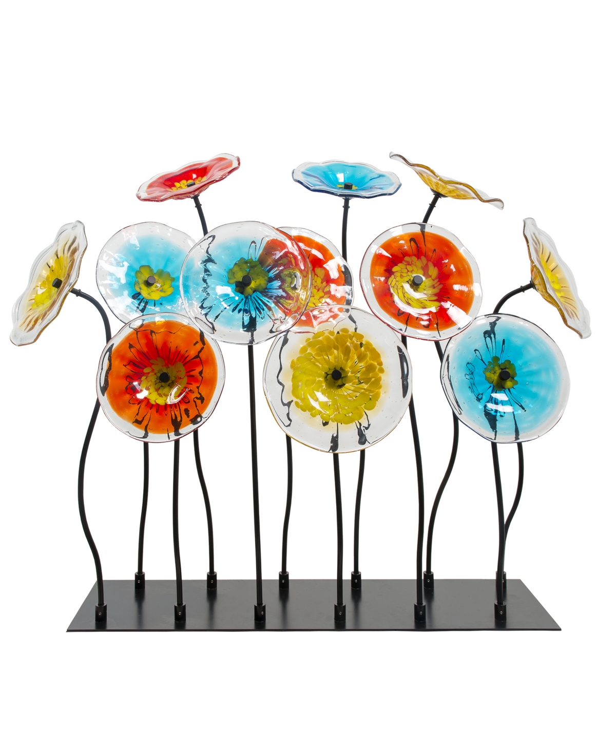 Click here for Dale Tiffany 32 Flower Garden Art Glass Sculpture... prices