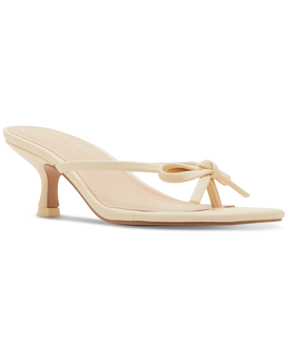 Click here for Madden Girl Charlotte Kitten-Heel Bow Dress Sandal... prices