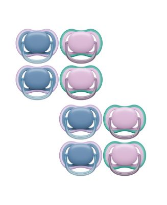 Philips Avent Ultra Air Pacifier 6-18m, blue hush / lush lilac, 8 pack ...